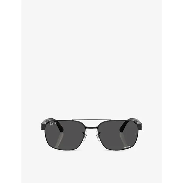 Ray-ban Square-frame Metal Sunglasses - Black