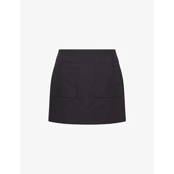 Bottega Veneta Patch-pockets Mid-rise Mini Skirt
