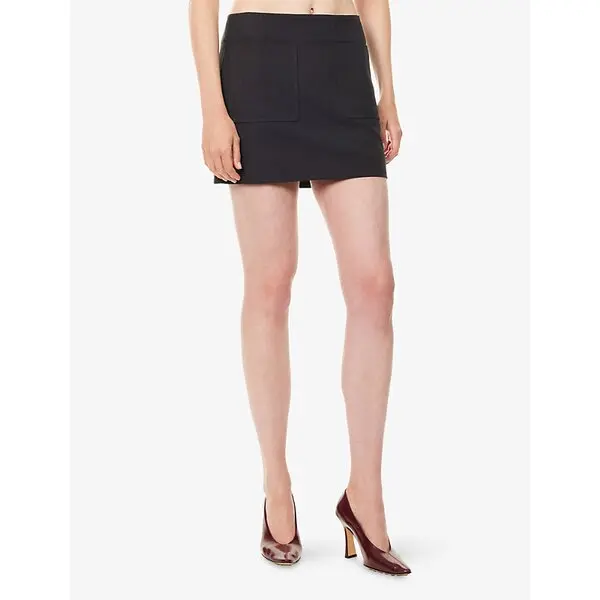 Bottega Veneta Patch-pockets Mid-rise Mini Skirt