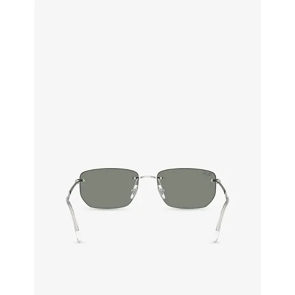 Ray-ban Irregular Metal Sunglasses - Silver