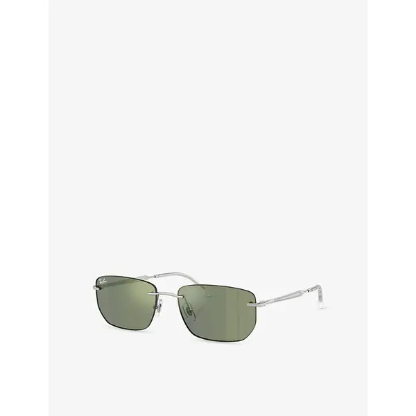 Ray-ban Irregular Metal Sunglasses - Silver