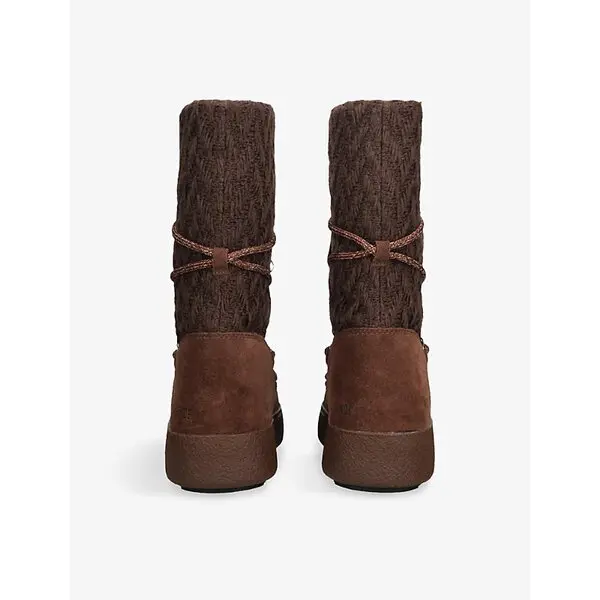Moon Boot X Guest In Residence Knitted Lace-up Boots