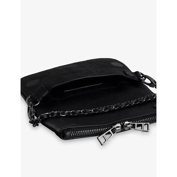 Zadig&Voltaire Rock Nano Soft Savage Leather Clutch Bag - Black