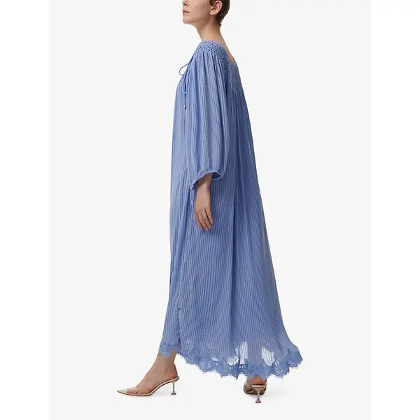 LEEM Lace-embroidered Woven Kaftan