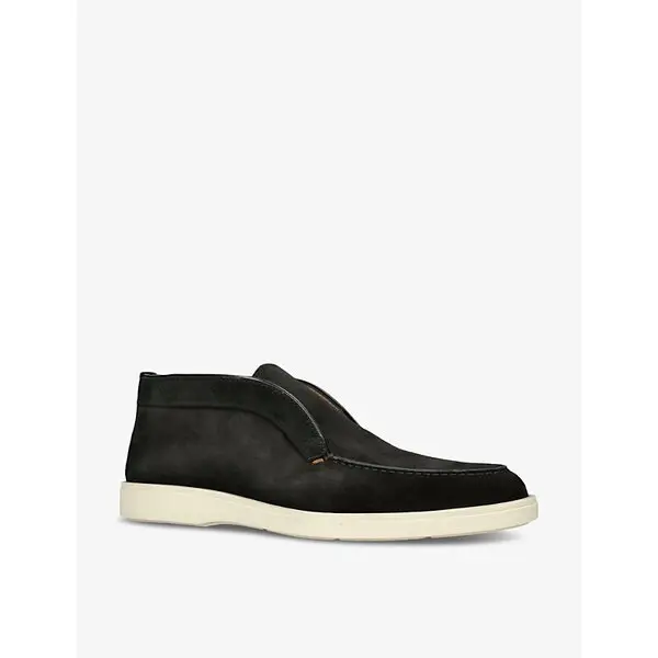 Santoni Detroit Slip-on Suede Desert Boots