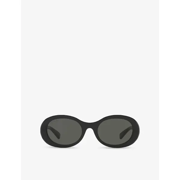 Gucci Gg1587s Oval-frame Sunglasses - Black