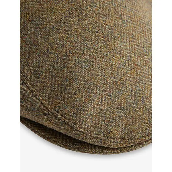 DENTS Manorbrook Herringbone Tweed Cap - Spruce