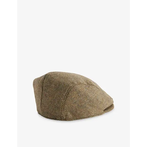 DENTS Manorbrook Herringbone Tweed Cap - Spruce