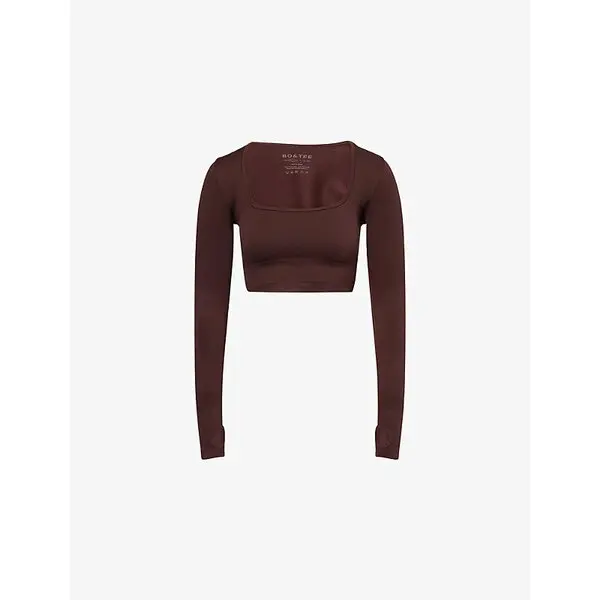Bo+tee Stretch-woven Crop Top