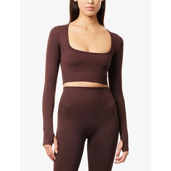Bo+tee Stretch-woven Crop Top