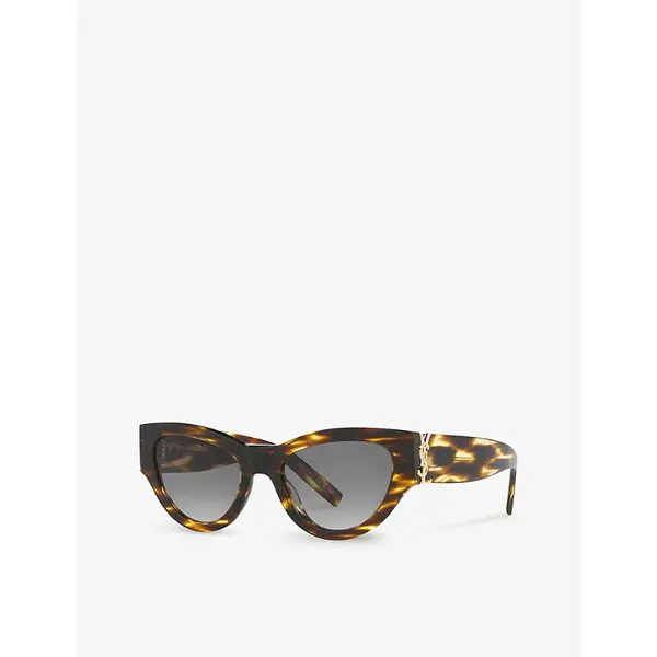 Saint Laurent Cat Eye Acetate Sunglasses With Gradient Lenses