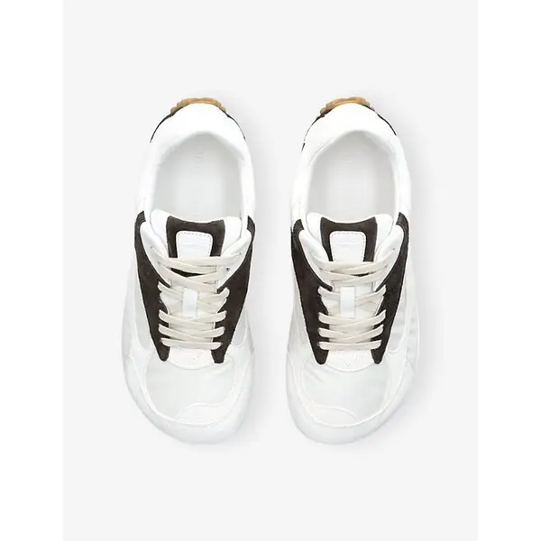 Bottega Veneta Orbit Flash Suede And Shell Trainers - White/oth