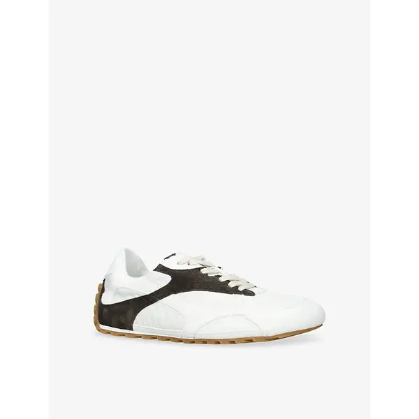 Bottega Veneta Orbit Flash Suede And Shell Trainers - White/oth