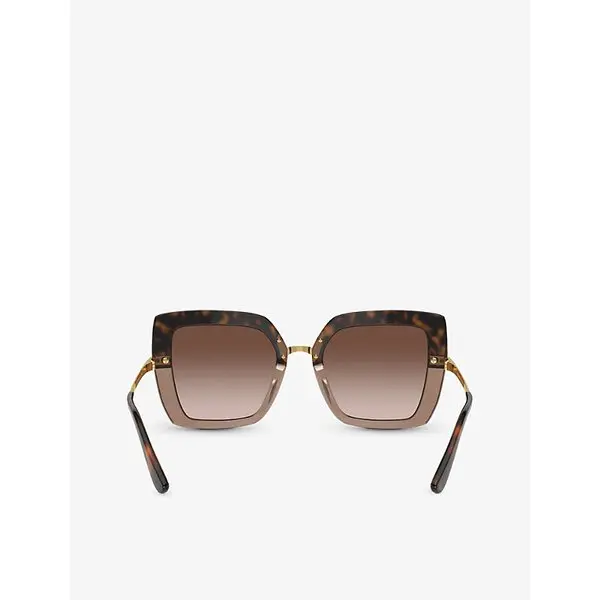 Dolce & Gabbana Square-frame Acetate Sunglasses - Brown