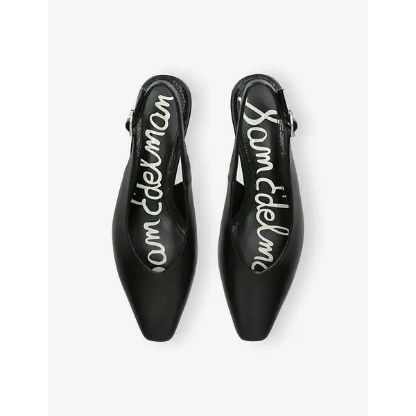Sam Edelman Leather Slingback Courts - Black