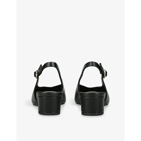 Sam Edelman Leather Slingback Courts - Black