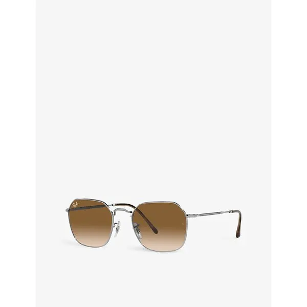 Ray-ban Hexagonal-frame Metal Sunglasses - Grey