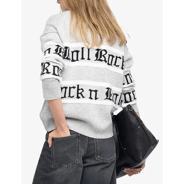 Zadig&Voltaire Rock 'n' Roll" Jacquard Wool And Cashmere Blend Cardigan