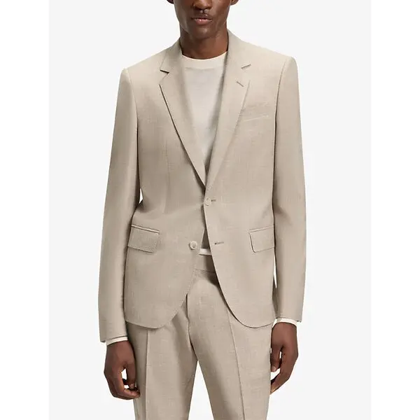 BOSS Beckham X Slim-fit Single-breasted Wool Suit