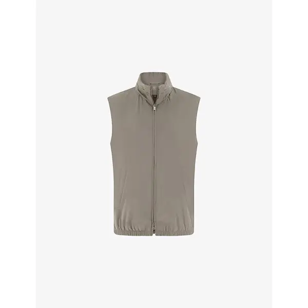 Boggi Milano Hooded Stretch-woven Gilet