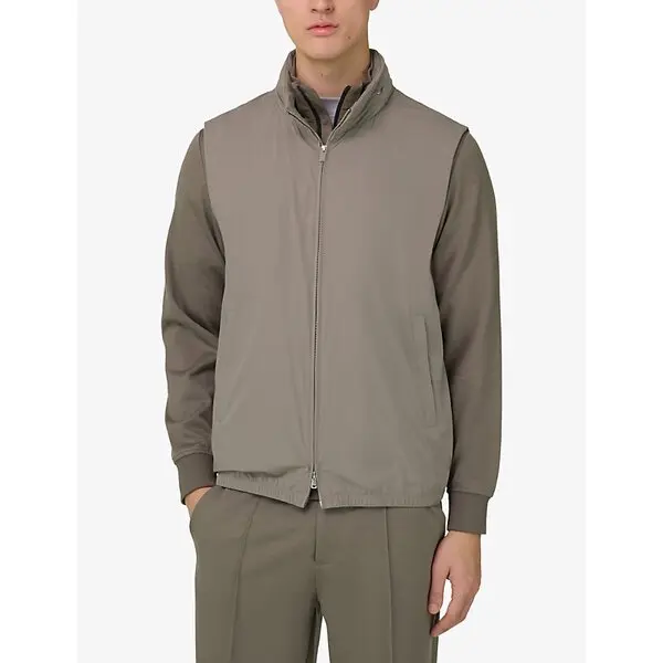 Boggi Milano Hooded Stretch-woven Gilet