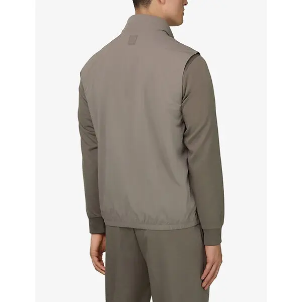 Boggi Milano Hooded Stretch-woven Gilet