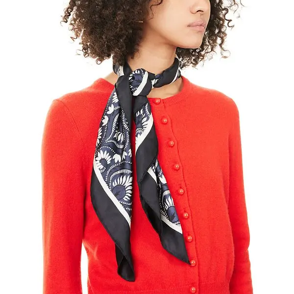 Max Mara Square Graphic-pattern Silk Scarf