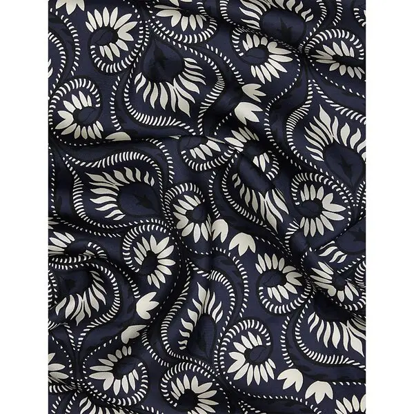 Max Mara Square Graphic-pattern Silk Scarf