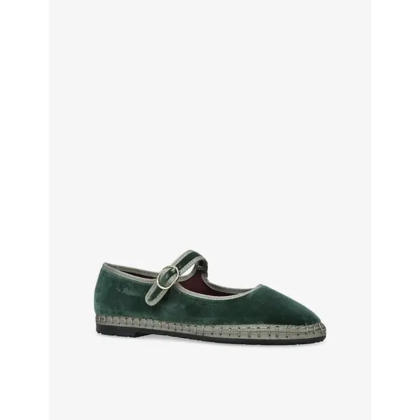 FLABELUS Jay Velvet Mary Jane Flats