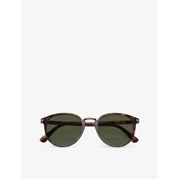Persol Oval-frame Acetate Sunglasses - Brown