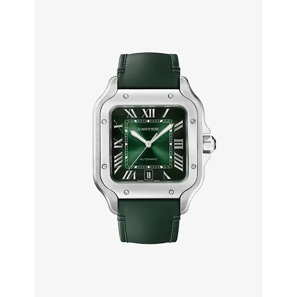 Cartier Santos De Large Steel Automatic Watch - Silver