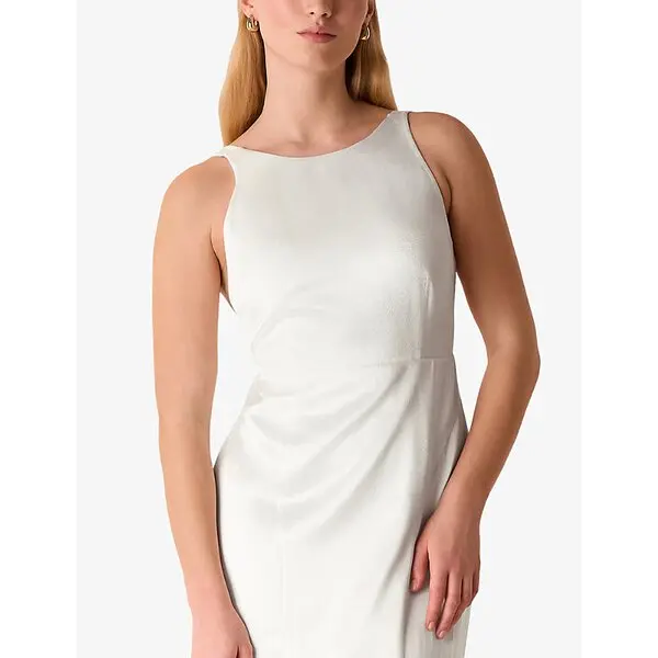 Whistles Lina Low-back Satin Wedding Dress