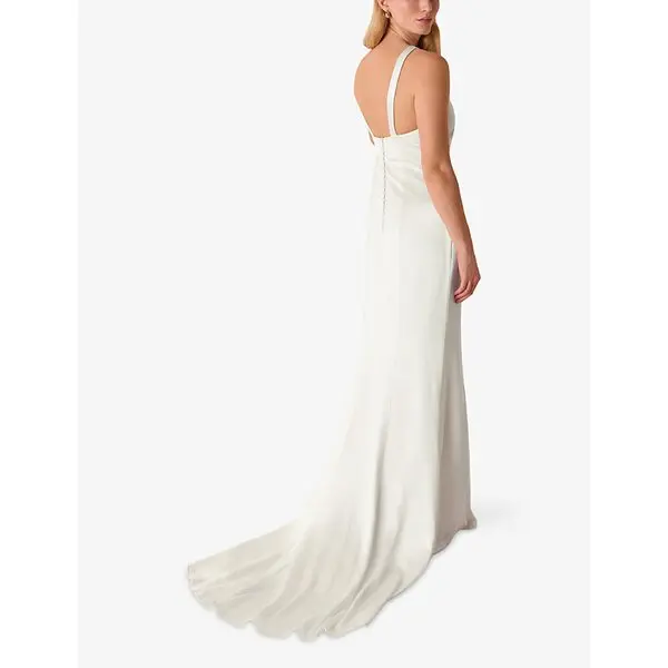 Whistles Lina Low-back Satin Wedding Dress