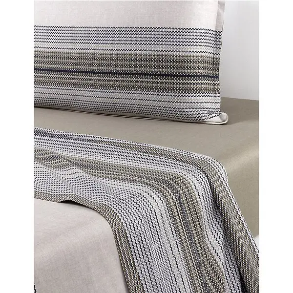 BOSS Modernist Stripe Cotton Flat Sheet - Multicoloured
