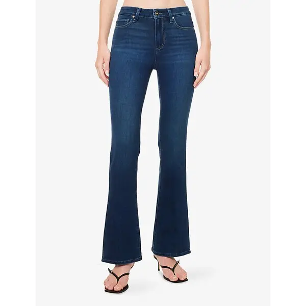 Paige Laurel Canyon Flared Stretch-denim Blend Jeans