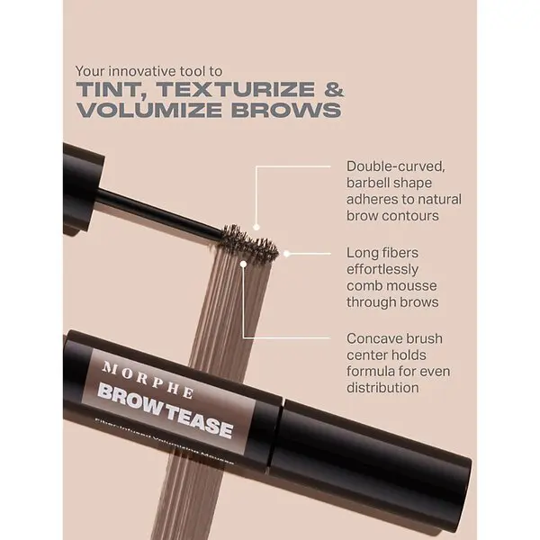 MORPHE Brow Tease Volumising Mousse 5ml - Macadamia
