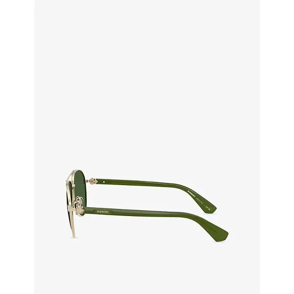 Burberry Be3167 Aviator Sunglasses - Gold