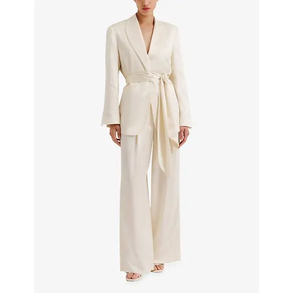 MALINA Liv Wrap Satin Blazer