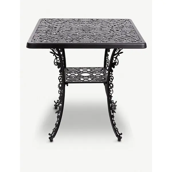 SELETTI Aluminium Square Table Industry Black - One-color