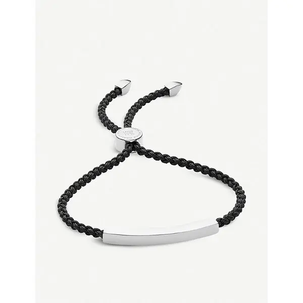 Monica Vinader Linear Sterling Silver Friendship Bracelet - Black