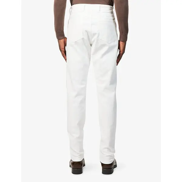 Eleventy Straight-leg Corduroy Cotton Blend Trousers