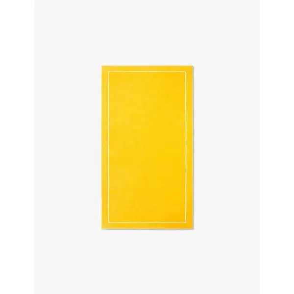 YVES DELORME Croisiere Border-embroidery Cotton Beach Towel 92cm X 200cm - Riviera