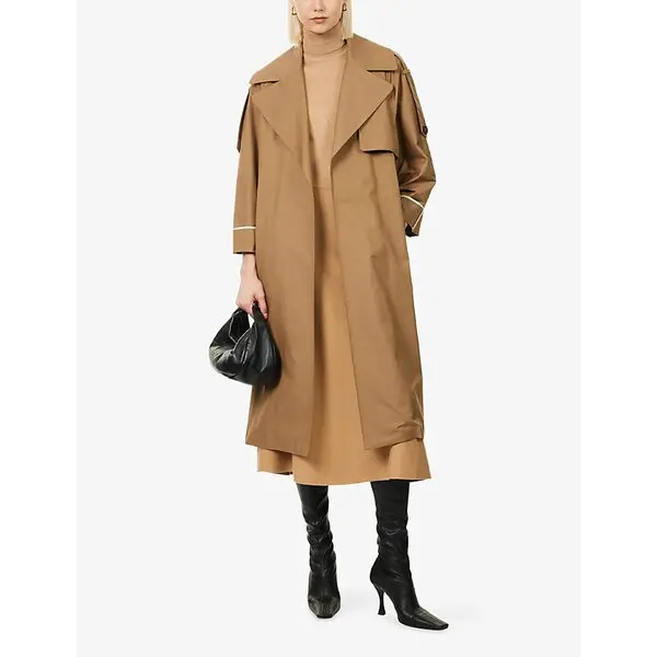 Max Mara Oversized Twill Woven Trench Coat