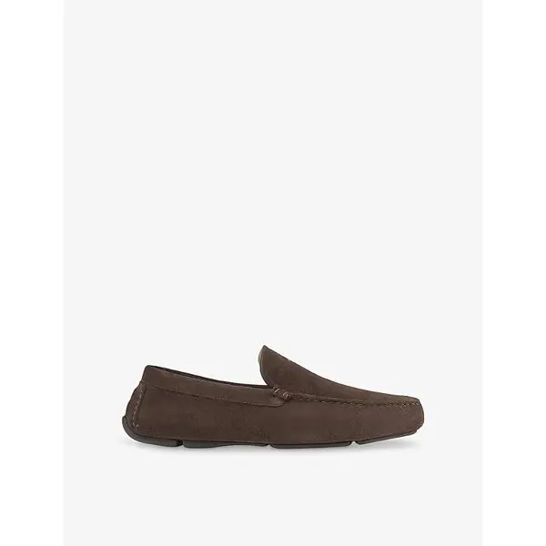 JIMMY CHOO Stanly Driver Suede Loafers - Mocha