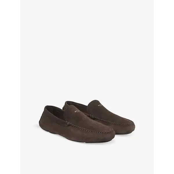 JIMMY CHOO Stanly Driver Suede Loafers - Mocha