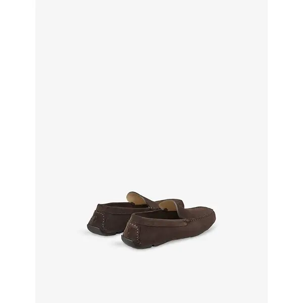 JIMMY CHOO Stanly Driver Suede Loafers - Mocha