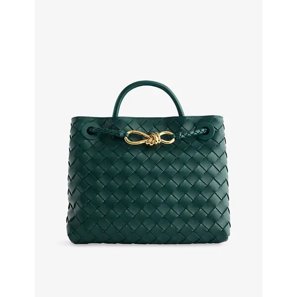 Bottega Veneta Andiamo Small Leather Tote Bag - Green
