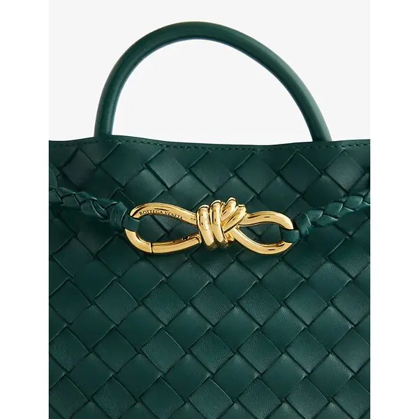 Bottega Veneta Andiamo Small Leather Tote Bag - Green