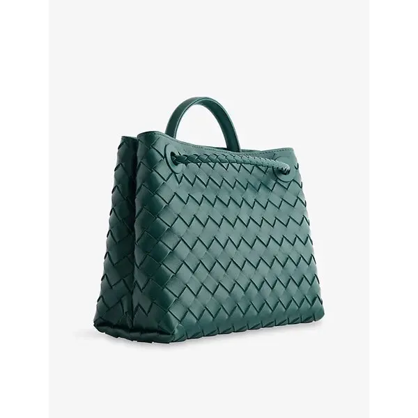 Bottega Veneta Andiamo Small Leather Tote Bag - Green