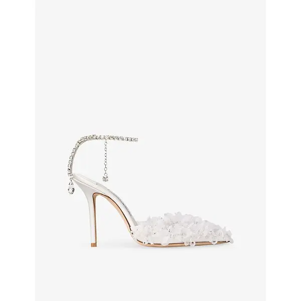 JIMMY CHOO Saeda 100 Petal Mesh Heeled Courts